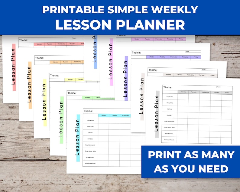 Preschool Teacher Planner, Lesson Plan Template Preschool, Kindergarten ...
