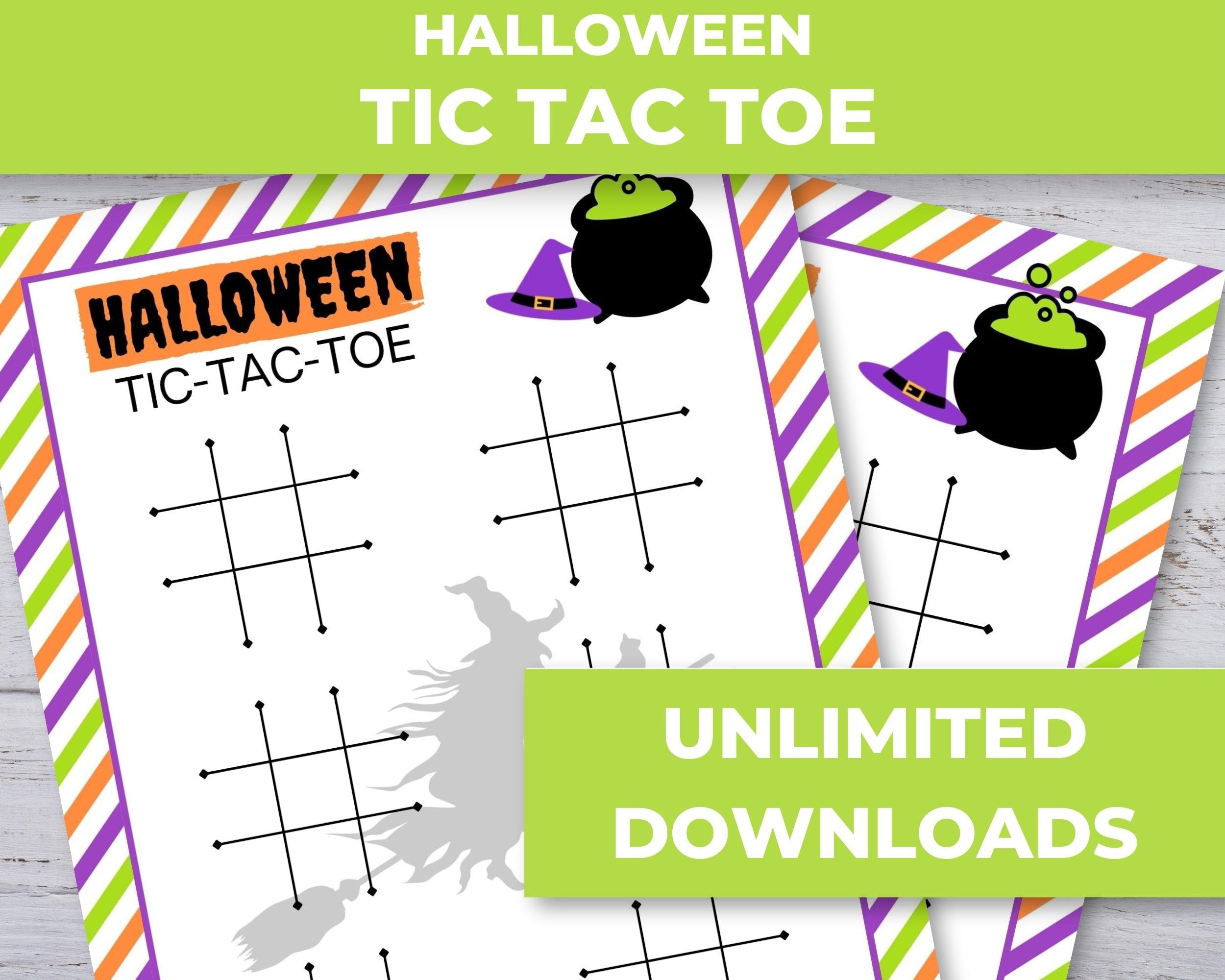 Halloween Tic Tac Toe Game, Printable Halloween Game for Kids ...