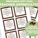 Chocolate Teacher Appreciation Tag, Thanks a Choco-lot, Candy Bar Gift ...