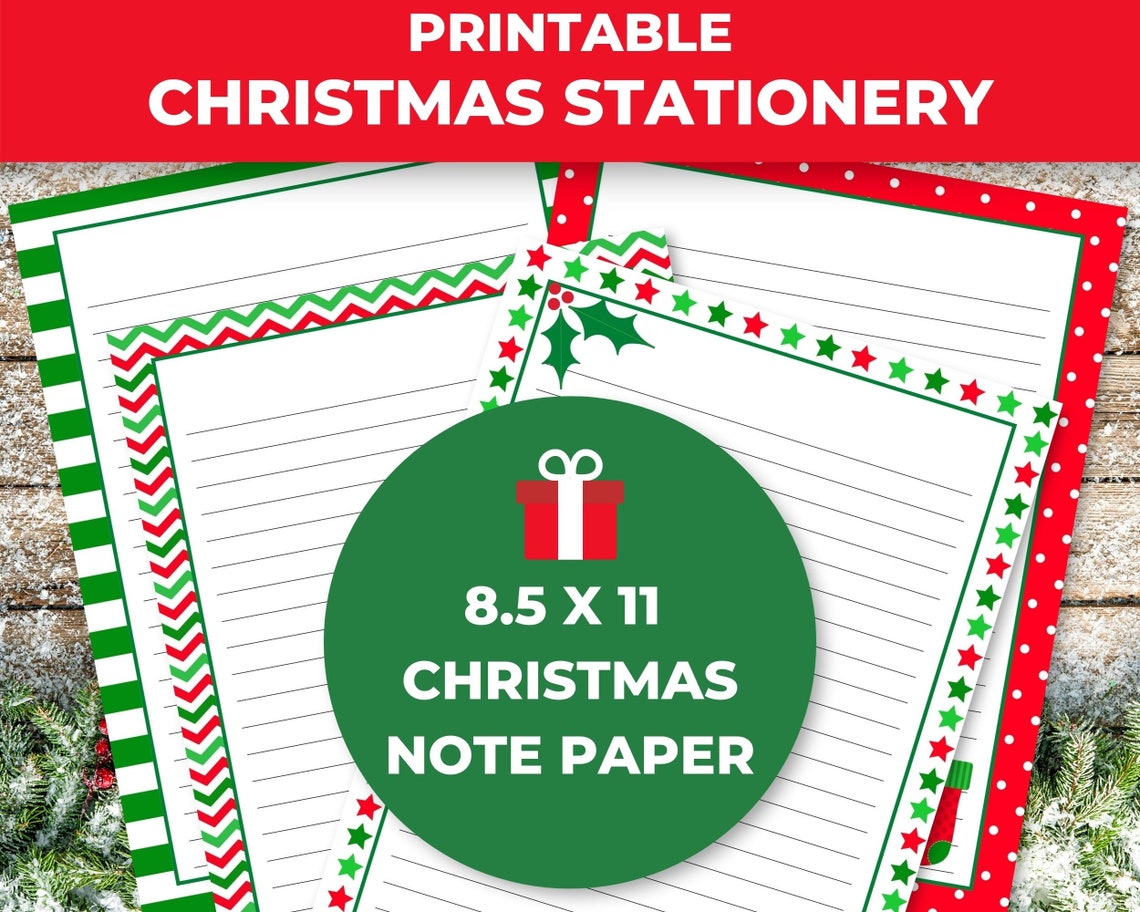 Printable Christmas Stationery Christmas Writing Paper | Etsy