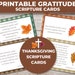 Thanksgiving Scripture Cards, Thanksgiving Bible Verses, Gratitude ...