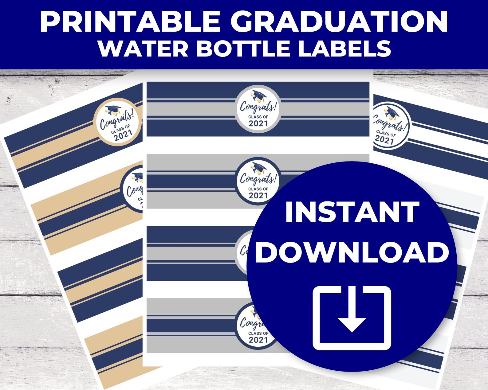 Printable Graduation Water Bottle Labels Congrats Class of | Etsy