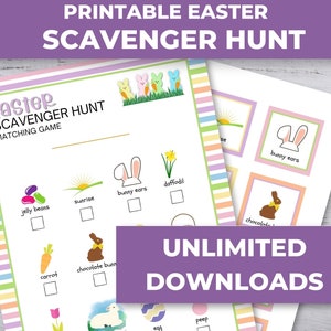 Easter Scavenger Hunt, Printable Easter Kids Activity, Classroom ...
