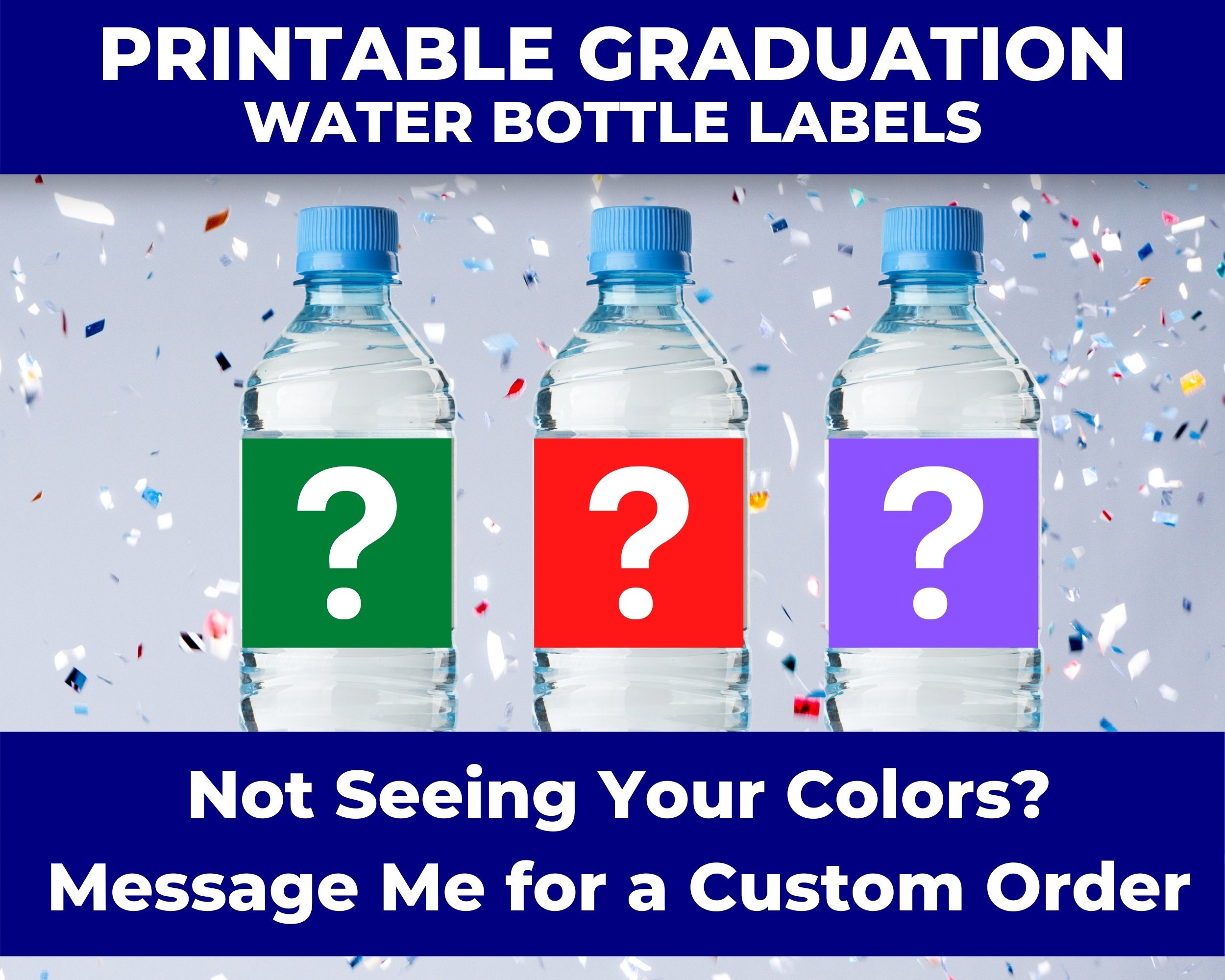 Printable Graduation Water Bottle Labels Congrats Class of | Etsy
