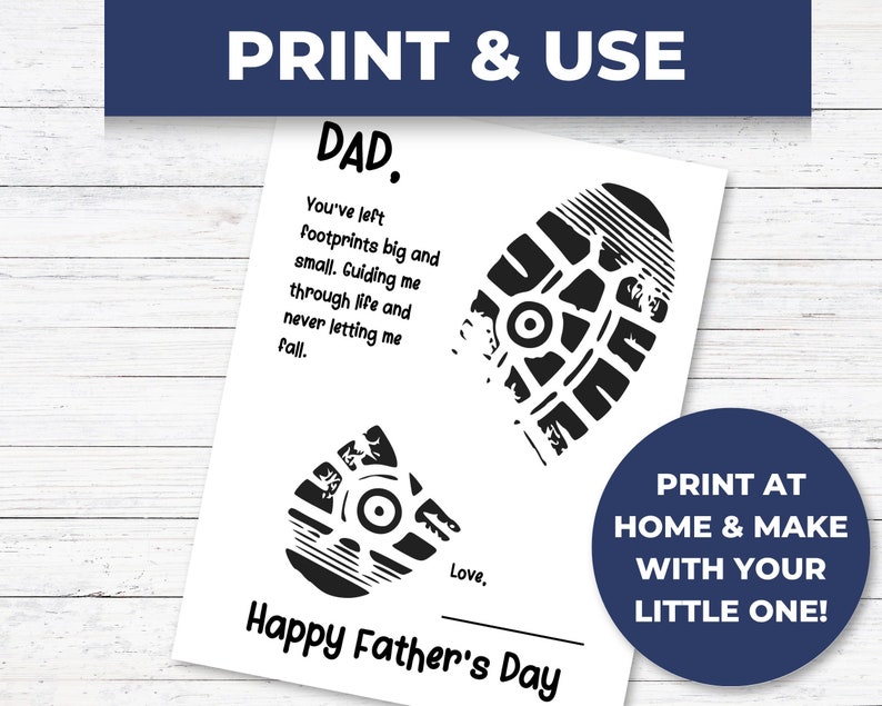 Fathers Day Foot Print Craft, Fathers Day Foot Print Art, Fathers Day ...
