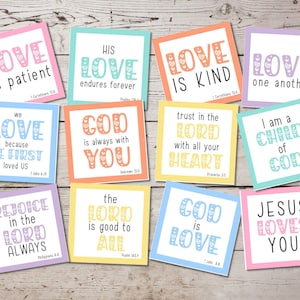 Lunch Box Notes, Printable Christian Lunch Box Notes, Bible Verse Cards ...