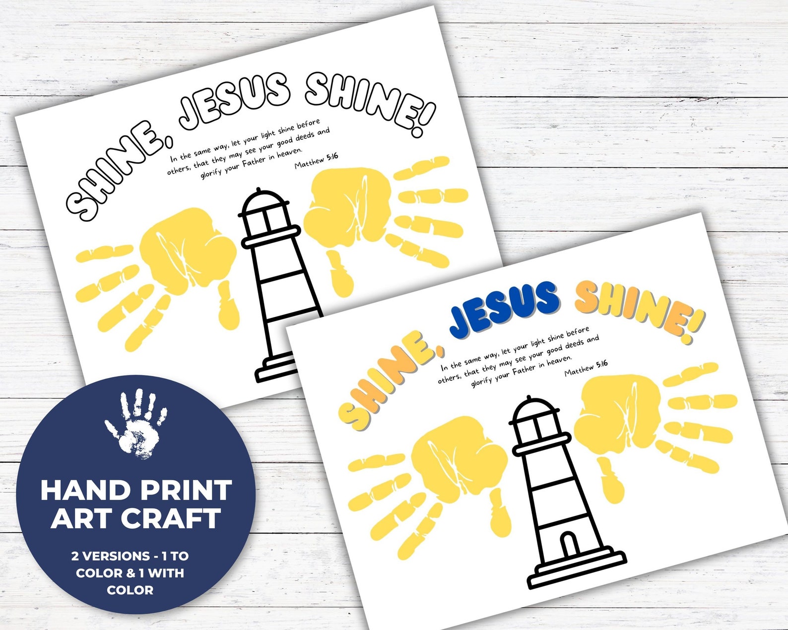 Shine Jesus Shine Art, Handprint Keepsake Art, Christian Homeschool ...