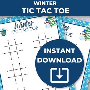 Winter Tic Tac Toe Game, Printable Winter Game for Kids, Classroom ...