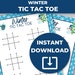 Winter Tic Tac Toe Game, Printable Winter Game for Kids, Classroom ...