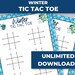 Winter Tic Tac Toe Game, Printable Winter Game for Kids, Classroom ...