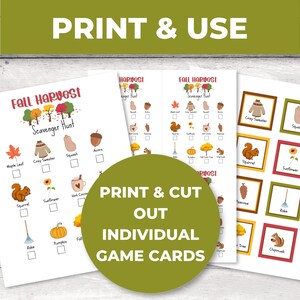 Fall Scavenger Hunt, Printable Kid Scavenger Hunt, Fall Classroom ...