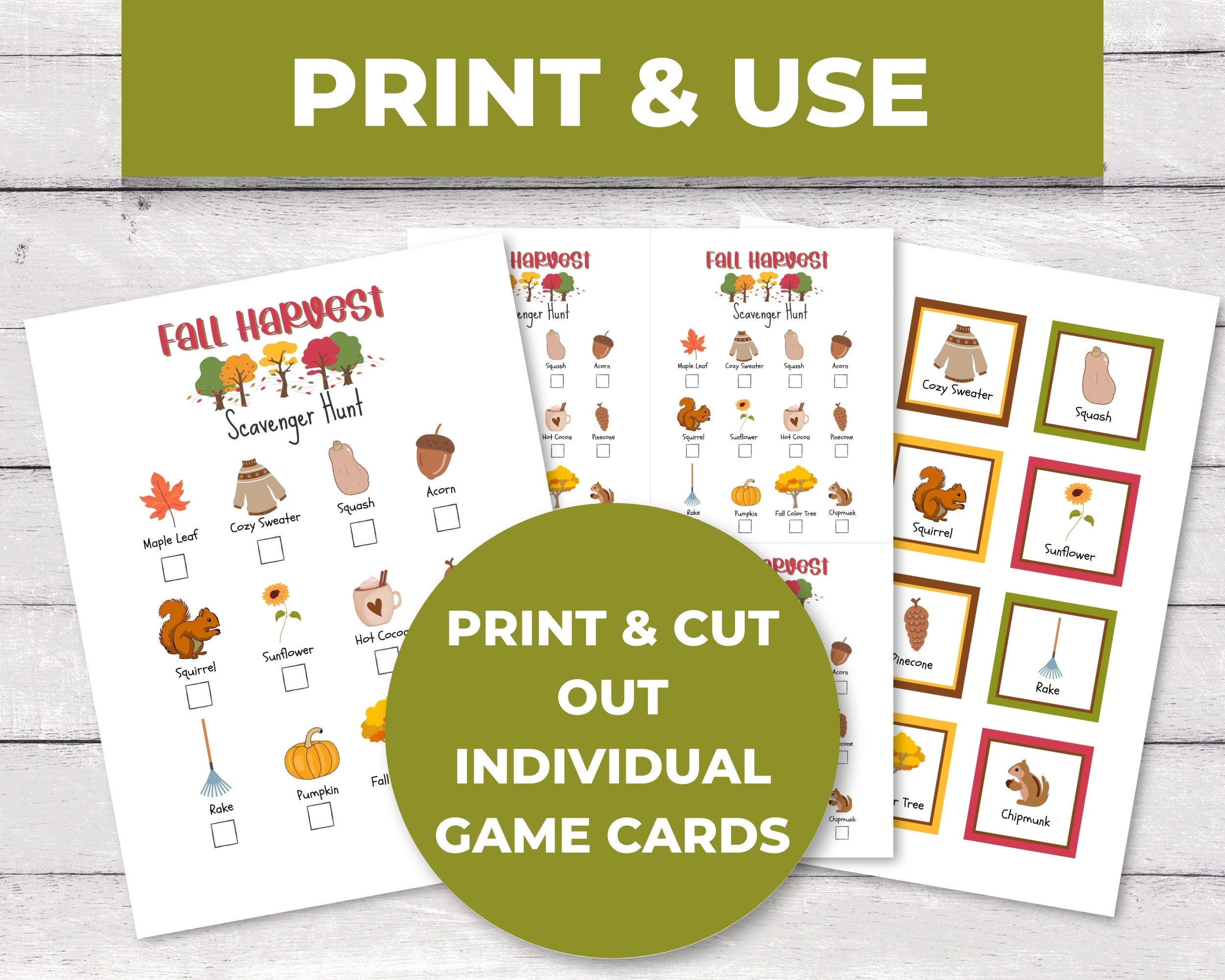 Fall Scavenger Hunt, Printable Kid Scavenger Hunt, Fall Classroom ...