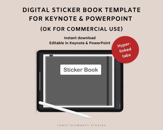 EDITABLE Digital Sticker Book Template for Keynote & - Etsy Australia