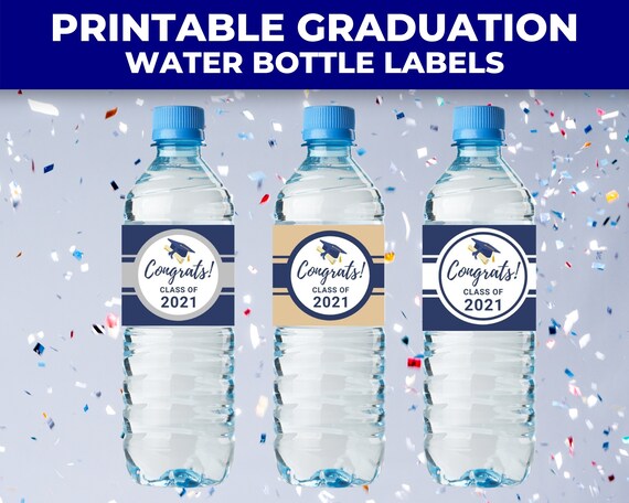 Printable Graduation Water Bottle Labels Congrats Class of | Etsy