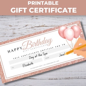 Birthday Gift Certificate Template, Gift Certificate Template Birthday ...