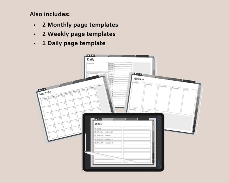 EDITABLE Digital Planner, Commercial Use Template, Keynote Digital ...