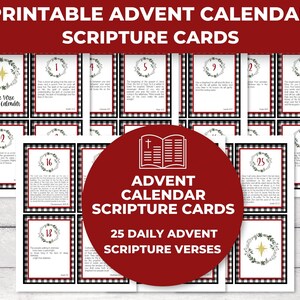 Advent Scripture Cards, Bible Verses Cards, Prayer Cards,printable ...