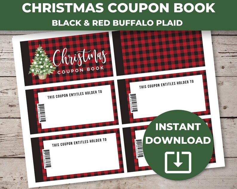 Christmas Coupon Book Editable Printable Template, Canva Template, Last ...