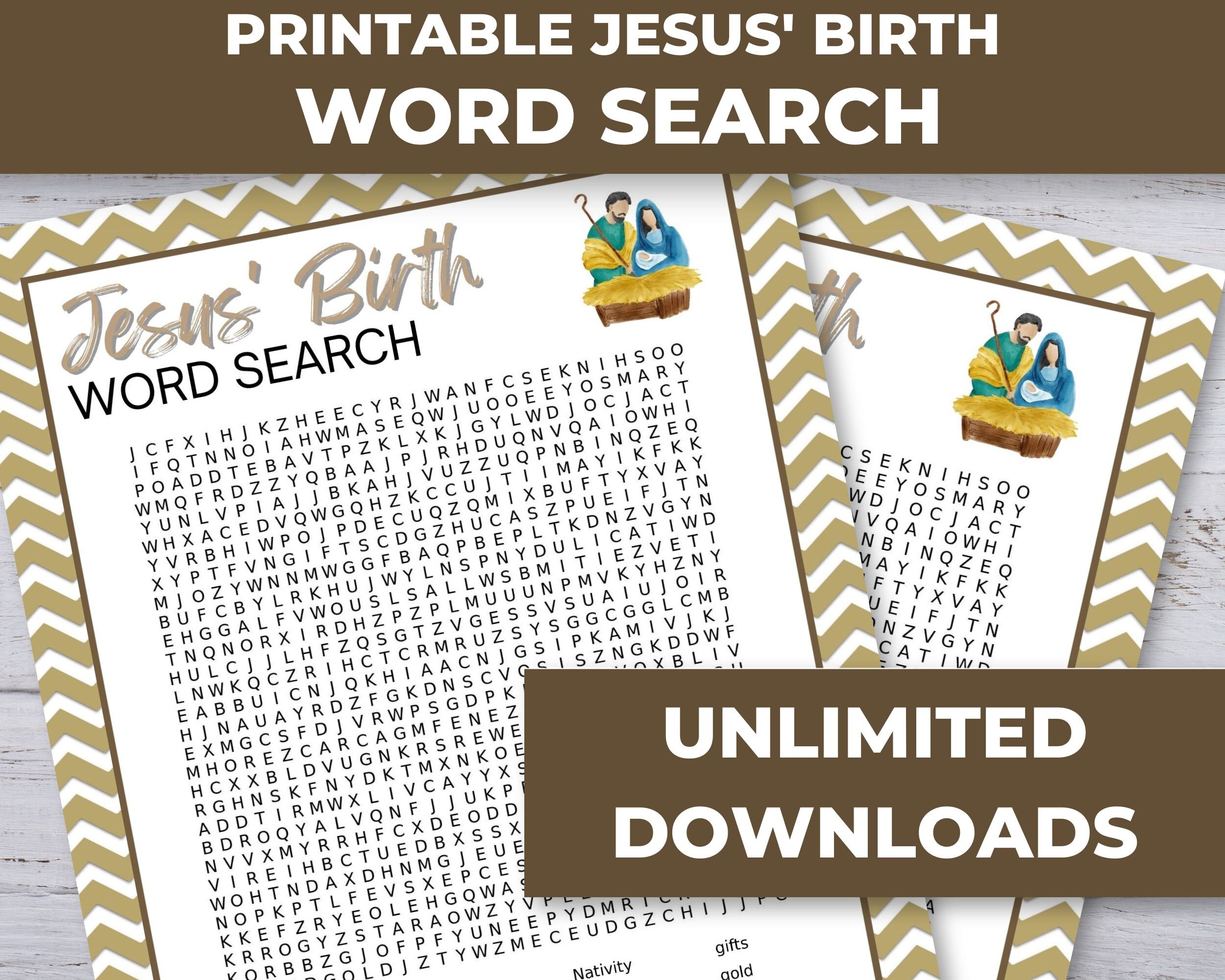 Books of the Bible Word Search Game, Printable Christian Game for Kids ...