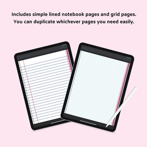 Pink Digital Composition Notebook, iPad Notebook, Digital Notebook ...