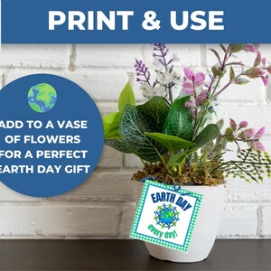 Earth Day Printable Tags, Earth Day Every Day, Earth Day Gift Tag ...