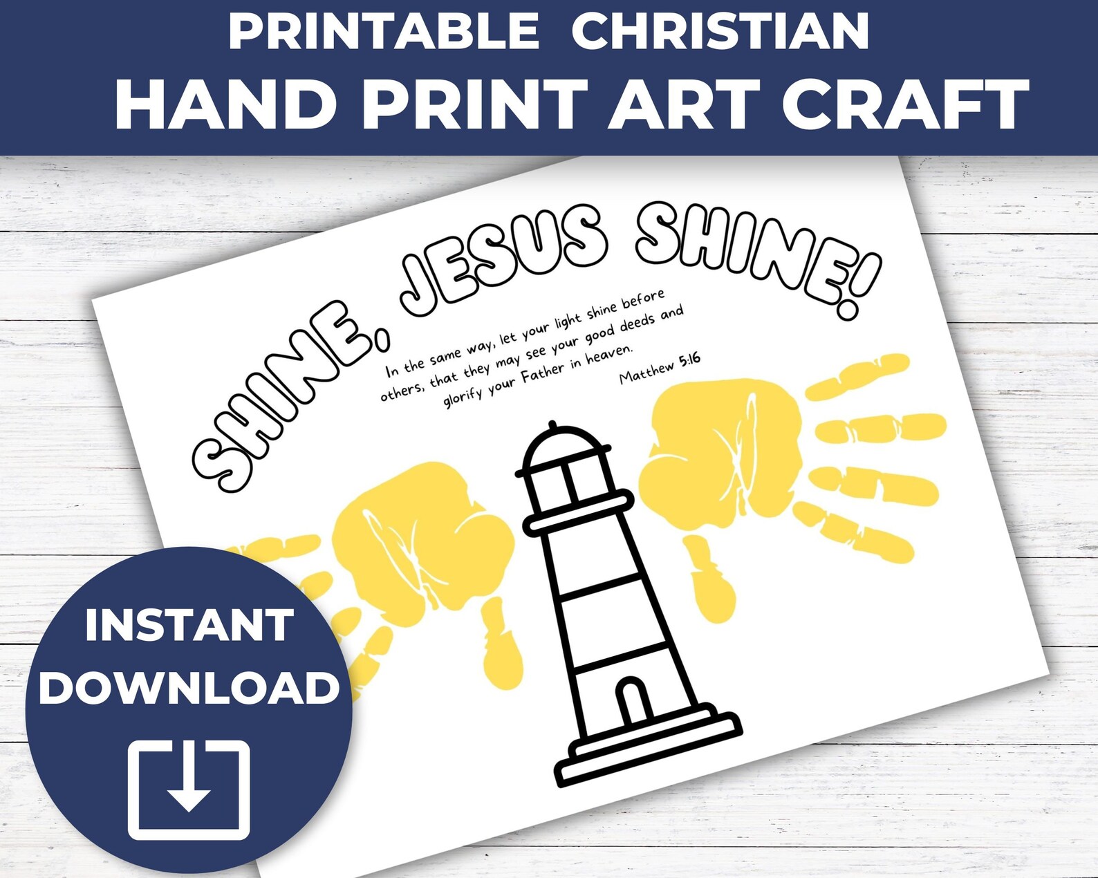 Shine Jesus Shine Art, Handprint Keepsake Art, Christian Homeschool ...