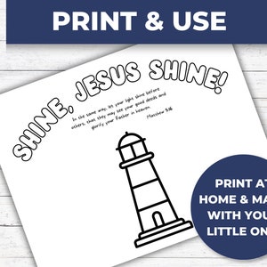 Shine Jesus Shine Art, Handprint Keepsake Art, Christian Homeschool ...
