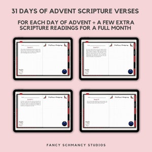 Digital Advent Prayer Journal, Scriptures Verses for Advent, Christmas ...