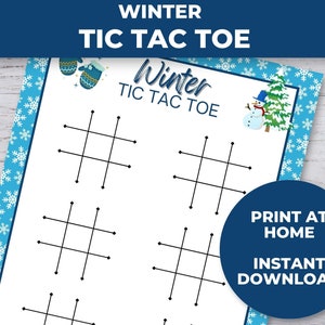 Winter Tic Tac Toe Game, Printable Winter Game for Kids, Classroom ...