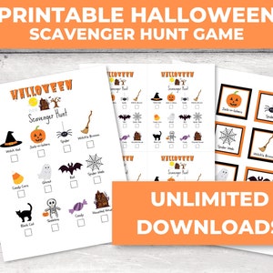 Halloween Scavenger Hunt Printable Halloween Kids Activity | Etsy