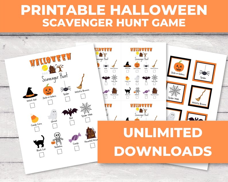 Halloween Scavenger Hunt Printable Halloween Kids Activity | Etsy