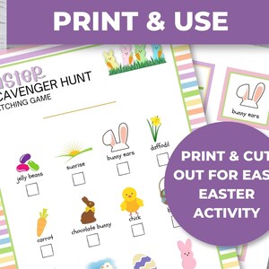 Easter Scavenger Hunt, Printable Easter Kids Activity, Classroom ...