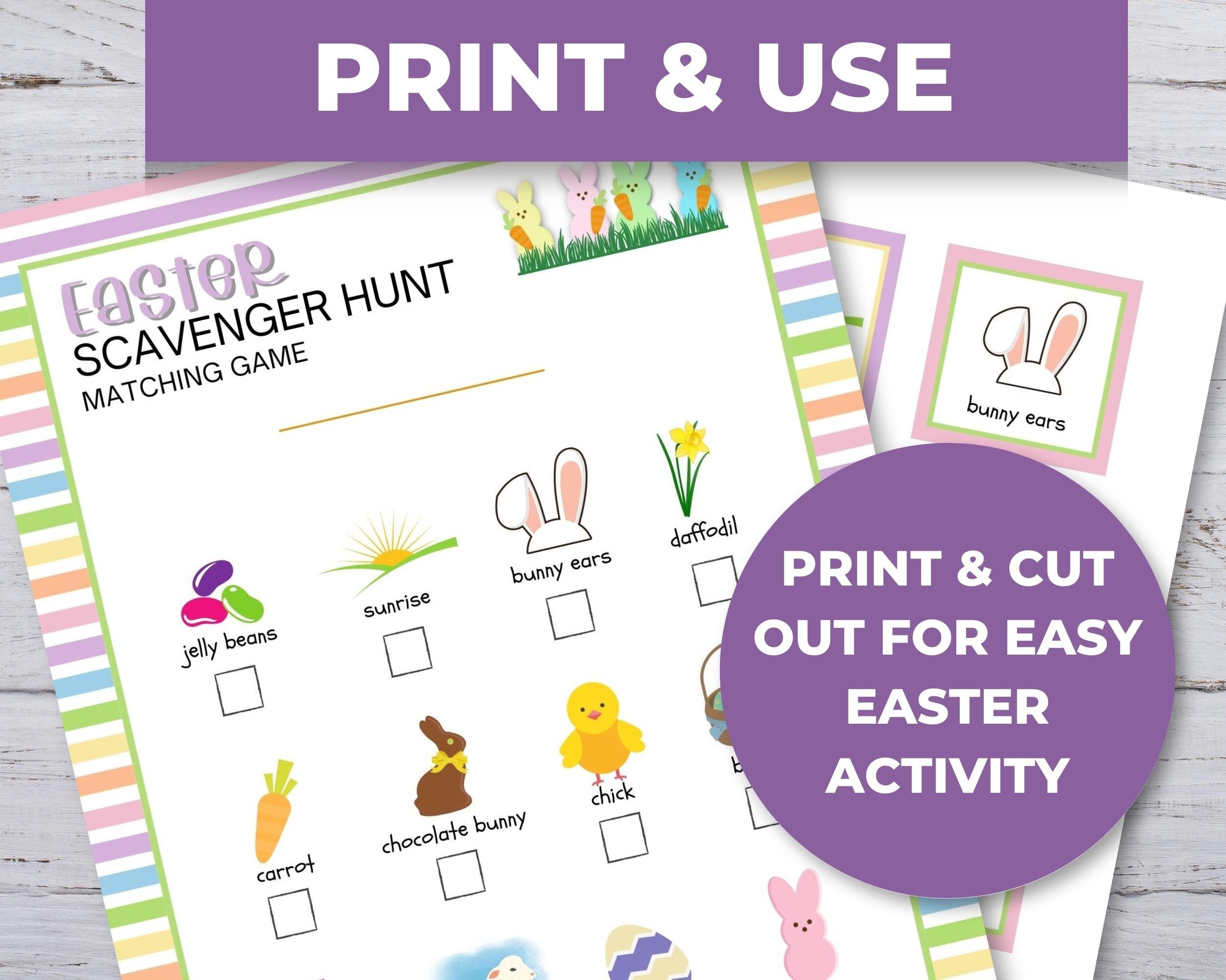 Easter Scavenger Hunt, Printable Easter Kids Activity, Classroom ...
