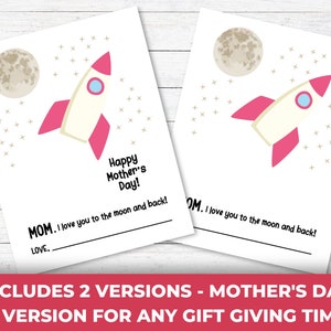 Mother's Day Handprint Craft for Kids, Love You to the Moon and Back ...