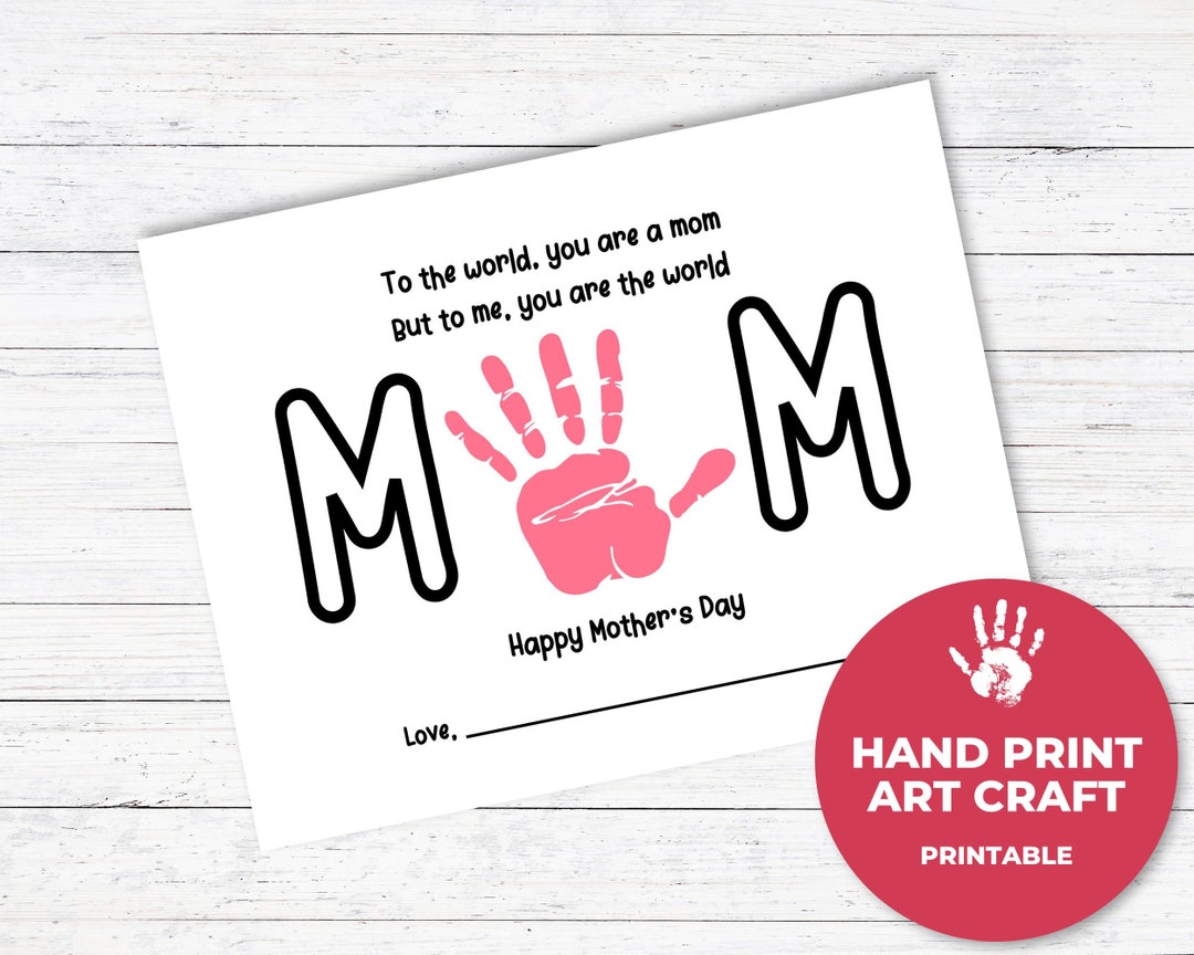 Mothers Day Crafts for Kids Printable, Preschool Gift for Mom ...