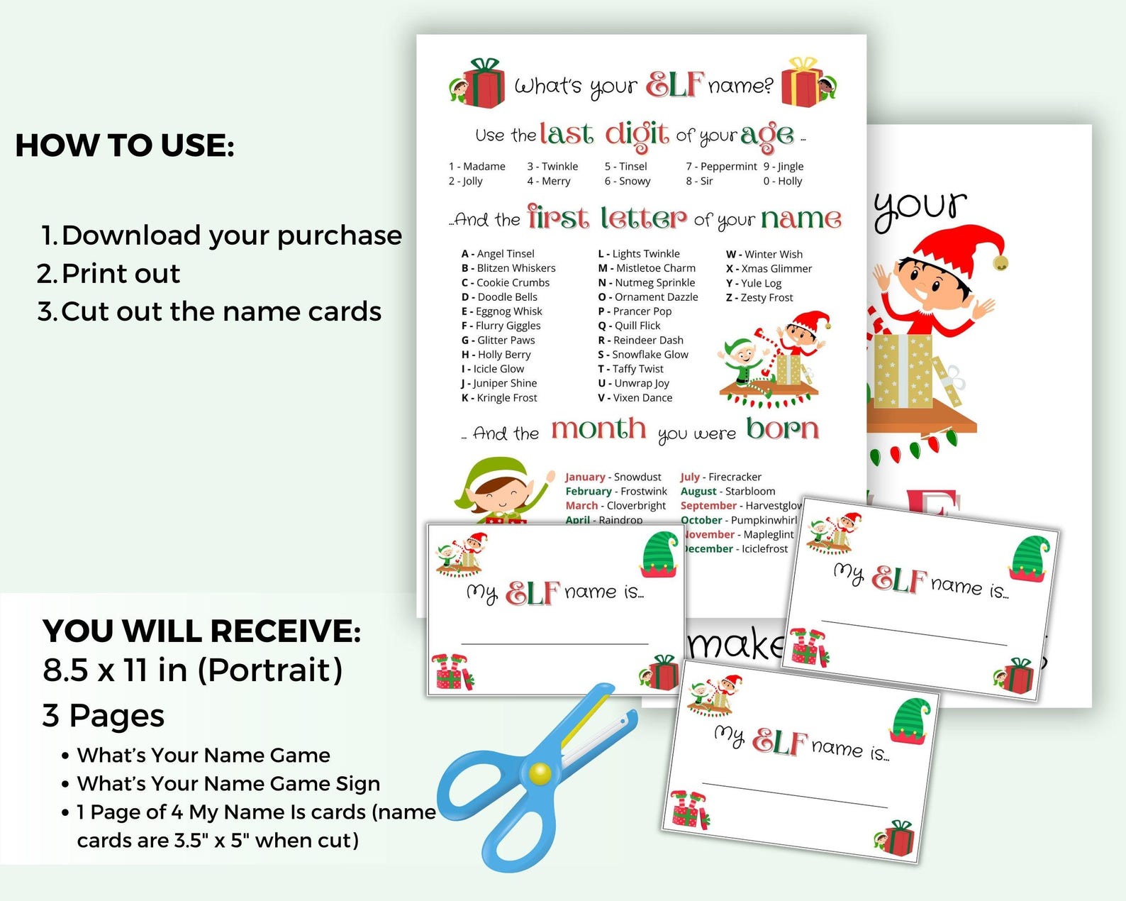 Whats Your Elf Name, Christmas Activities, What's Your Name Game ...