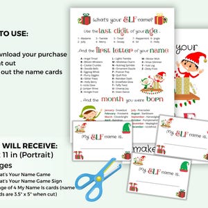 Whats Your Elf Name, Christmas Activities, What's Your Name Game ...