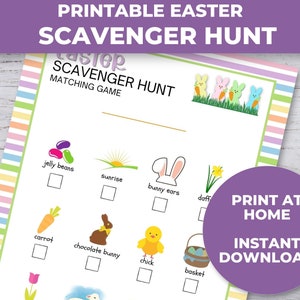 Easter Scavenger Hunt, Printable Easter Kids Activity, Classroom ...