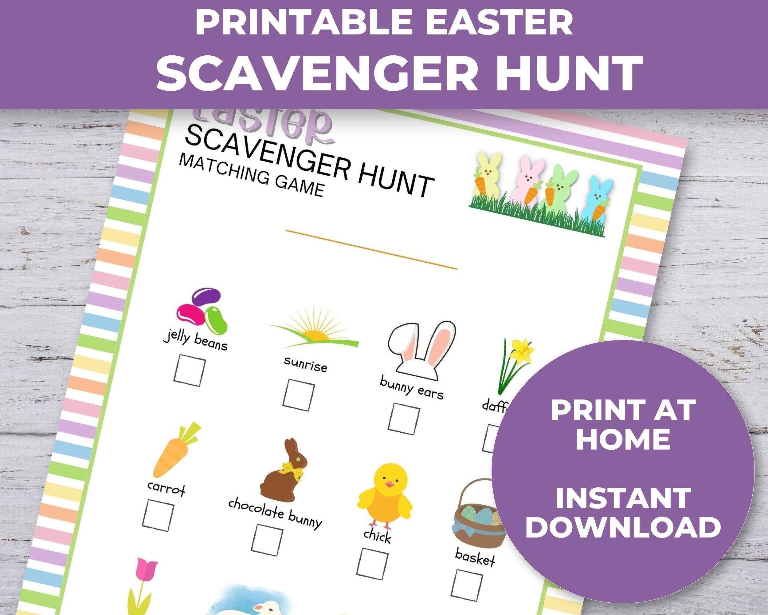 Easter Scavenger Hunt, Printable Easter Kids Activity, Classroom ...