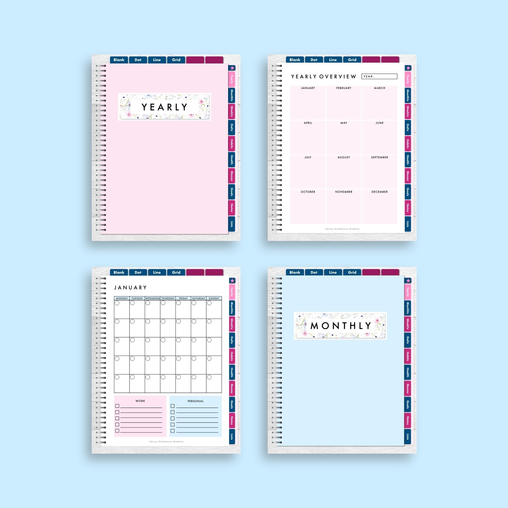 Floral Digital Planner Goodnotes Undated Daily Planner, iPad Planner ...