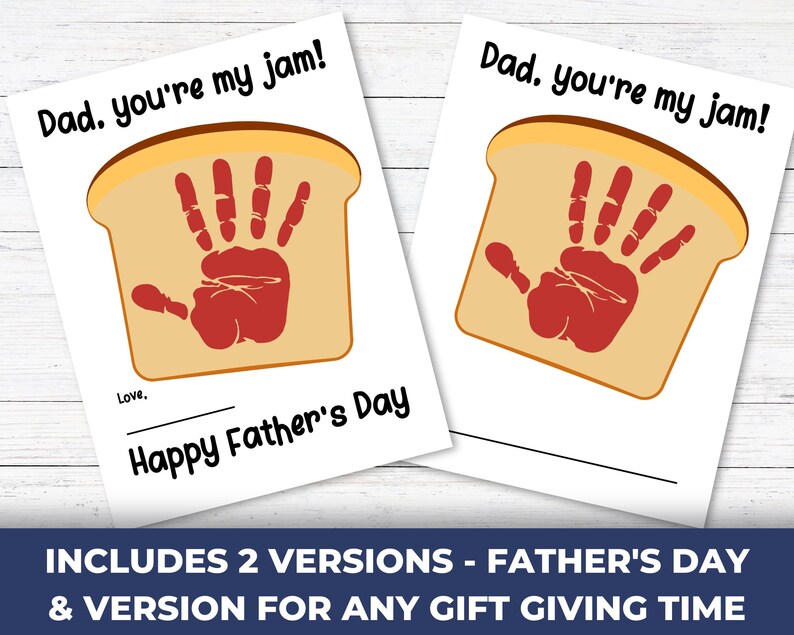 You're My Jam Handprint Craft, Father's Day Handprint Keepsake, Father ...