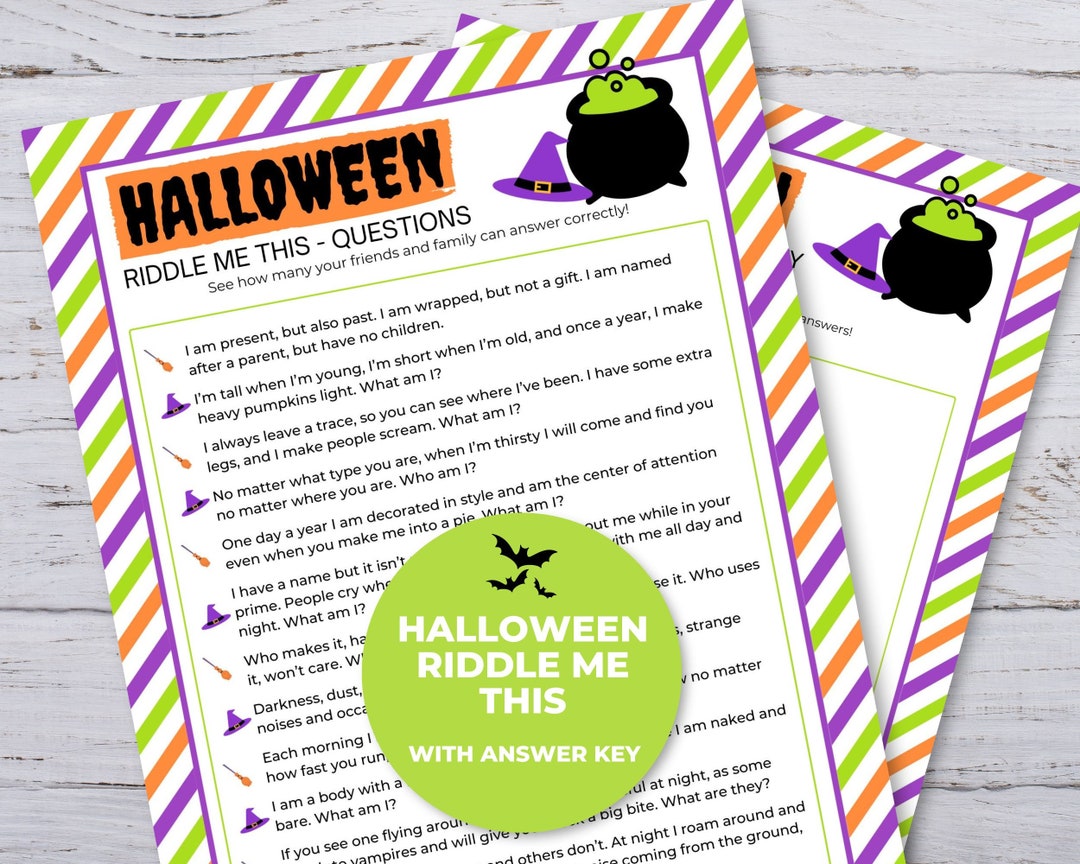 Halloween Riddle Me This, Halloween Riddles With Answers, Halloween ...