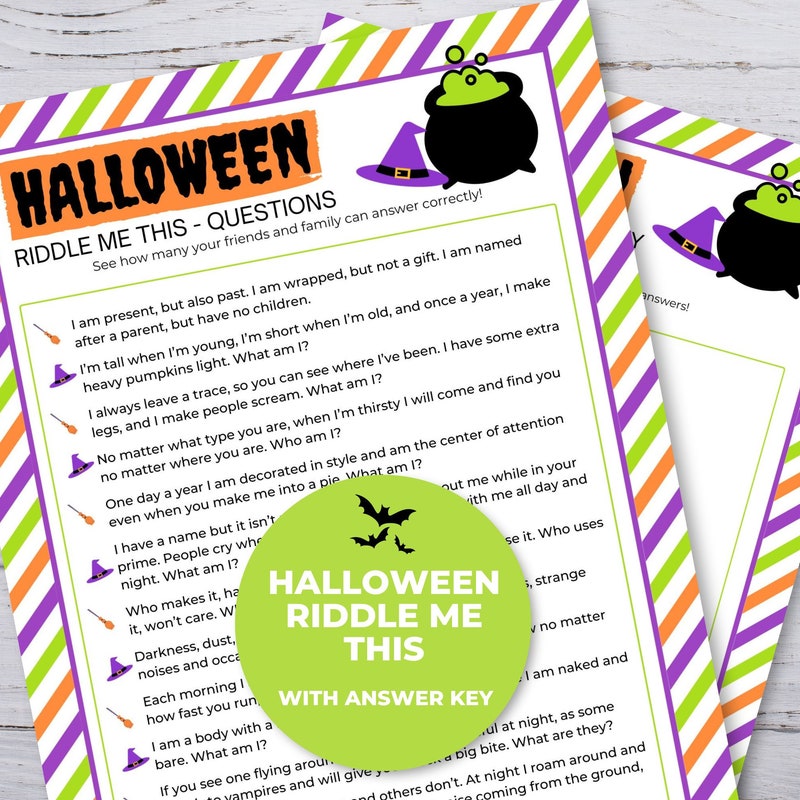 Riddle Me This Halloween - Etsy