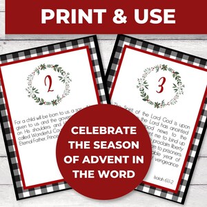 Advent Scripture Cards, Bible Verses Cards, Prayer Cards,printable ...