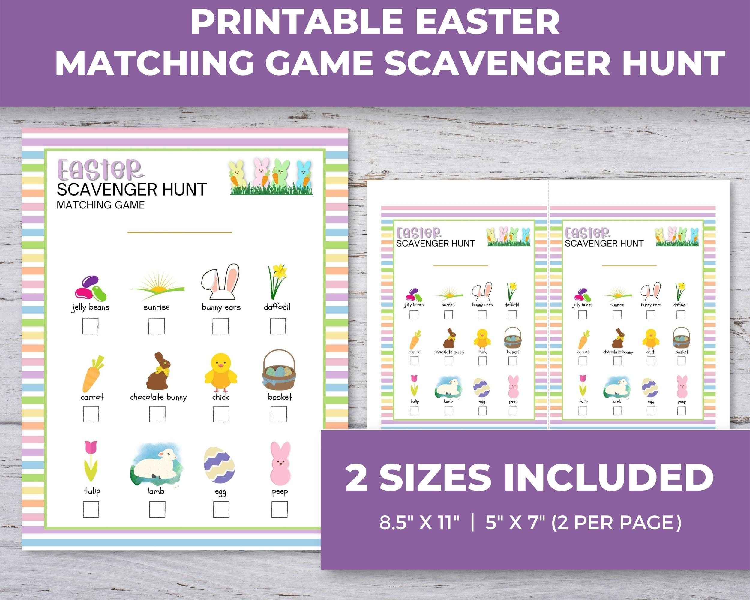 Easter Scavenger Hunt, Printable Easter Kids Activity, Classroom ...