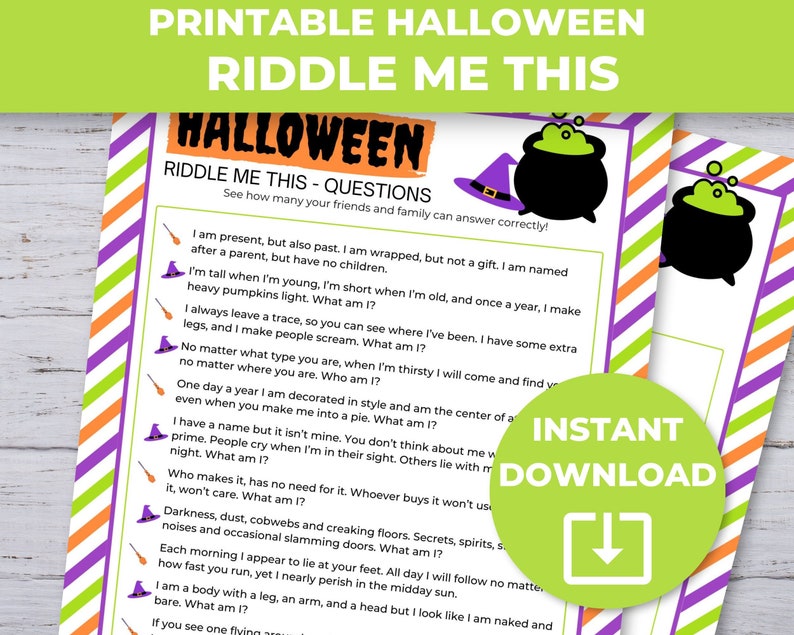 Halloween Riddle Me This, Halloween Riddles With Answers, Halloween ...