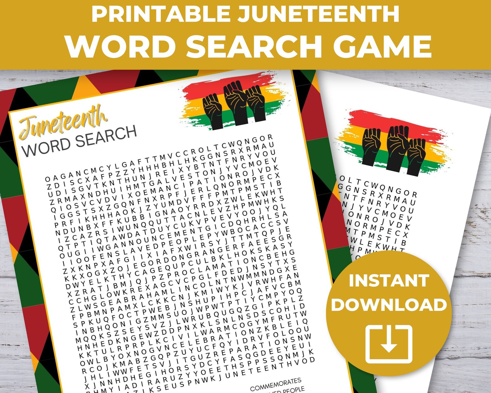Juneteenth Word Search, Juneteenth Printable, Word Search Printable ...