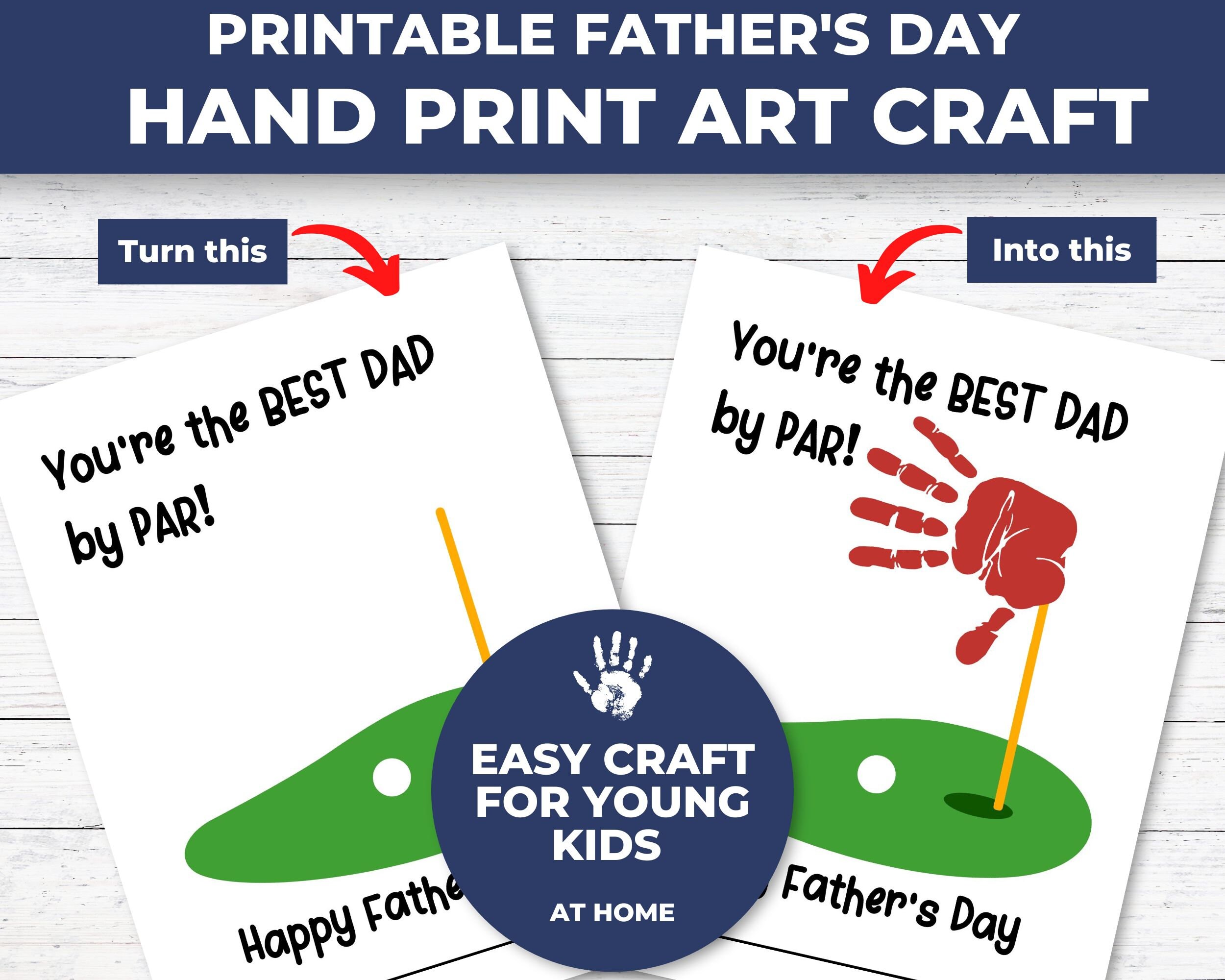 Best Dad by Par Handprint Craft, Father's Day Handprint Keepsake ...