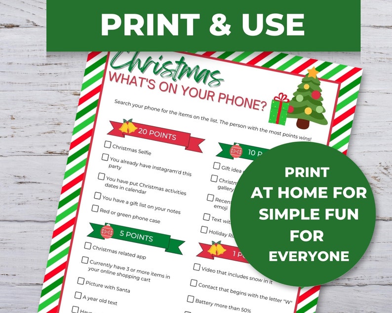 Whats on Your Phone Christmas Edition, Christmas Activities for Kids ...