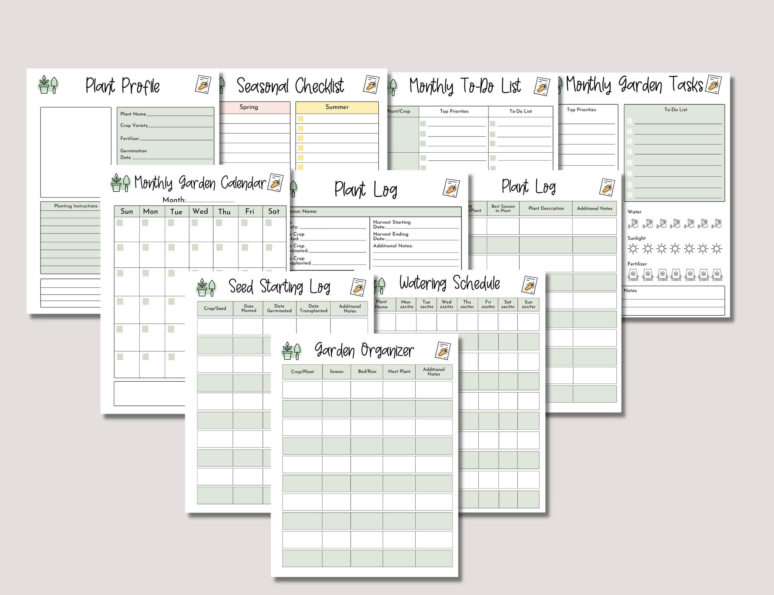 Garden Planner Printable, Garden Journal and Planner, Flower Garden ...